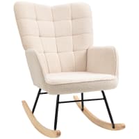 Mecedora bouclé beige Luoma | Maisons du Monde