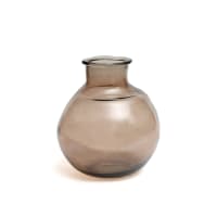 Vase en verre beige 14x14x16 cm | Maisons du Monde