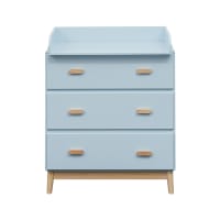 Table à langer avec plan à langer gris/artisan 108x98cm | Maisons du Monde