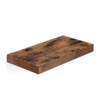 Juego de 2 estantes de pared 60x25 cm mdf marrón wengué Roma | Maisons ...
