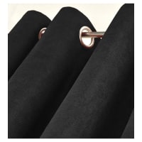 Rideau à œillets occultant noir 135x240 | Maisons du Monde