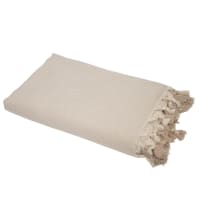 Plaid coton taupe clair 130x170 Oslo | Maisons du Monde