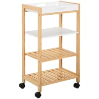 Carrello a 3 livelli su ruote Naturale 36 x 15 x 74,5 cm | Maisons du Monde