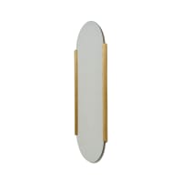 Espejo de pared de madera maciza de abeto marrón claro 150 cm Dena ...