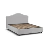 Letto contenitore tessuto tortora 160 x 200 cm Moissac | Maisons du Monde