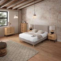 Sommier double gris 180x200cm Alessa | Maisons du Monde