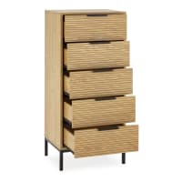 Cómoda alta 5 cajones color blanco Desi | Maisons du Monde