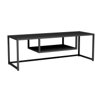 Meuble tv 3 étagères de rangement design industriel noir Sireine ...