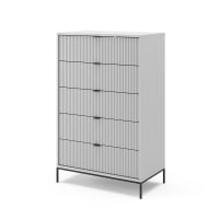 Commode avec tiroirs avec 2 portes gris 42x81.2cm | Maisons du Monde