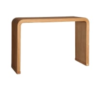 Consola de madera maciza en tono roble medio de 120x80cm Telva ...