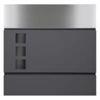 Cassetta postale da parete moderna antracite 37x11x37cm | Maisons du Monde