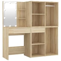 Coiffeuse en PVC grise complète de pouf cm 120×40×75 – pouf Ø 36×39 cm ...