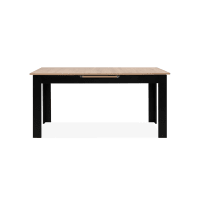 Mesa de comedor extensible l160-215 cm - efecto roble artesanal Bargan ...