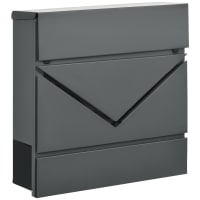 Cassetta postale da parete moderna antracite 37x11x37cm | Maisons du Monde