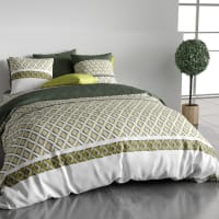 Parure de couette 100% coton 57 fils imprimée 260x240cm 2 taies Carioca ...