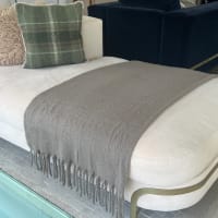 Manta de algodón marrón topo con detalle troquelado 170x130 | Maisons ...