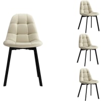 Set di 2 sedie in velluto bianco Stellia | Maisons du Monde
