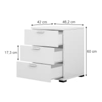 Table de chevet ronde de style contemporain blanc Lila | Maisons du Monde