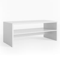 Table basse blanche de 150 cm au design original Weiss | Maisons du Monde