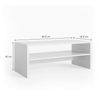 Table basse blanche de 150 cm au design original Weiss | Maisons du Monde