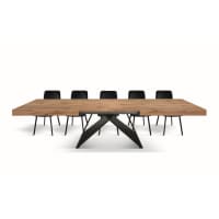 Table extensible 90x180/440 cm effet bois noyer Tecno evolution ...