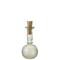 Bouteille avec bouchon en verre gris 22x22x40.5 cm | Maisons du Monde