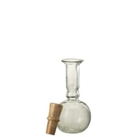Bouteille avec bouchon en verre gris 22x22x40.5 cm | Maisons du Monde