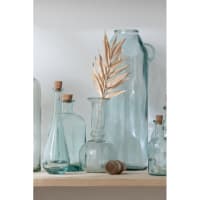 Bouteille déco avec bouchon en verre beige 17x17x53 cm | Maisons du Monde