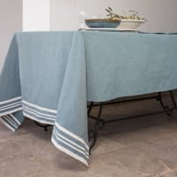Mantel azul y blanco a rayas 250x140 Marshall | Maisons du Monde