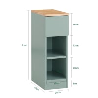 Comodino in metallo verde mandorla 40 cm Pantone | Maisons du Monde