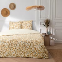 Parure de lit 2 personnes imprimé léopard réversible rayé 240x220cm ...