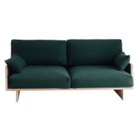 Zweisitzer-Sofa wollweiß aus Massivholz 183 cm Lackiert Mistral ...