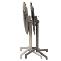 Tavolo da giardino reclinabile 70cm in laminato effetto rovere scuro ...