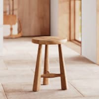 Taburete de roble claro H33 Saba | Maisons du Monde