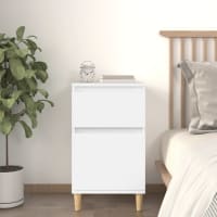 Mesita de noche 1 cajón blanco Layola | Maisons du Monde