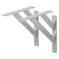 2x soportes de estante de aluminio blanco 240x240mm | Maisons du Monde