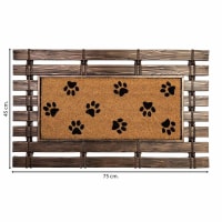 Felpudo de fibra y goma marron 40x60x0,7 Jardin complementos | Maisons ...