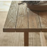 Table … manger de jardin 220x100cm teck recycl‚, pieds droits Kally ...