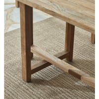 Table … manger de jardin 220x100cm teck recycl‚, pieds droits Kally ...