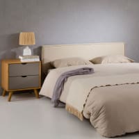 Tête de lit rembourrée de 135-140 cm, beige Luann | Maisons du Monde