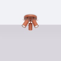 Plafonnier Acier Ocre Rouge GU10 3 Ring Line Ring | Maisons du Monde