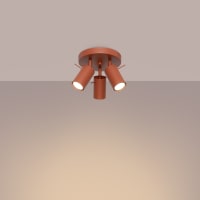 Plafonnier Acier Ocre Rouge GU10 3 Ring Line Ring | Maisons du Monde