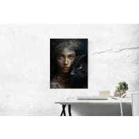 Tableau Femme avec panthère alu dibond 15x20 | Maisons du Monde