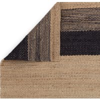 Wohnzimmerteppich aus reiner Jute schwarz 120x170 cm Banyan | Maisons ...