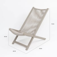 6er Set braune Aluminium-Gartenstühle mit taupefarbenen Kissen Toscana ...