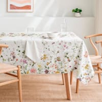 Tovaglia antimacchia 100% cotone verde 155x155 cm Seleni | Maisons du Monde
