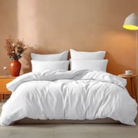 Parure de lit gaze de coton angelia blanc 140x200 cm | Maisons du Monde