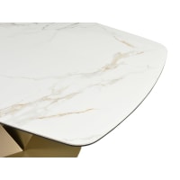 Mesa de comedor cristal templado gris, blanco Porelima | Maisons du Monde