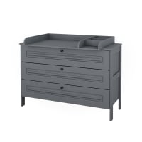 Table à langer avec plan à langer gris/artisan 108x98cm | Maisons du Monde