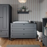Table à langer avec plan à langer gris/artisan 108x98cm | Maisons du Monde